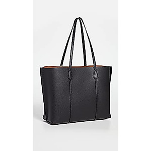 Tory Burch Women's Perry Triple Compartment Tote, Black, One Size