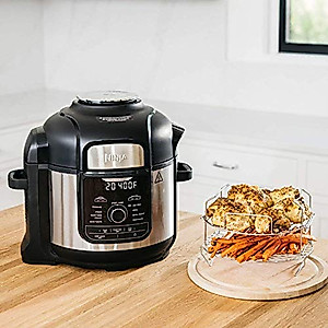 Ninja - Ninja Foodi 8qt. 9-in-1 Deluxe XL Pressure Cooker & Air Fryer - Stainless Steel/Black (Renewed)