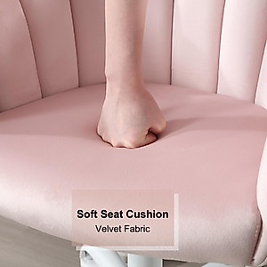 HEAH-YO Swivel Kids Chair Set of 1, Adjustable Kids Desk Chair with Armrest and Back, Cute Kids Task Chair with Wheels for Boys and Girls, Pink