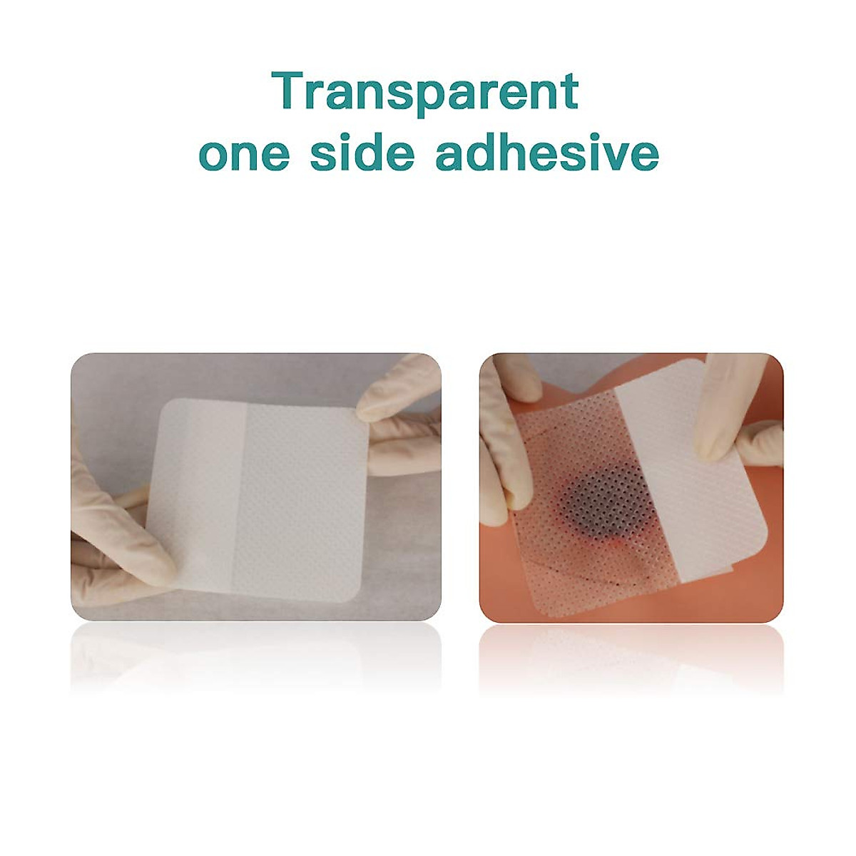 Dimora Silicone Wound Contact Layer, Non-adhering Dressing, Transparent Wound Dressing Pads, 3in x 4in (7.5cm x 10cm), 10 pcs