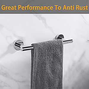Nolimas Polished Chrome Bath Towel Bar Single Bars Towel Rack Rod Classic Wall Mounted Stainless Steel Bathroom Towel Bar Toilet Kitchen Towel Shelf Single Layer,9inch