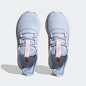 adidas Cloudfoam Pure 2.0 Running Shoe, Blue Dawn/Beam Pink/Clear Pink, 4 US Unisex Big Kid