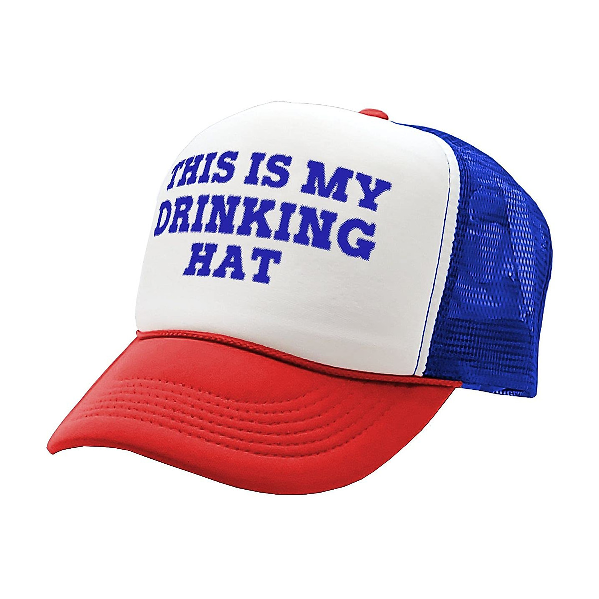 Guacamole This is My Drinking HAT - Drunk Party Beer - Adult Trucker Cap Hat, RWB