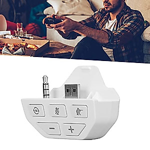 HeadsetAdapter, Detective Mode White Decrease Volume Sound Enhancer Stereo for Wireless Controller