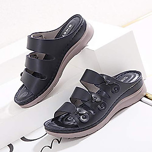 justHIGH Women Outdoor Walking Sandals Athletic Sport Hiking Sandal Flat Open Toe Comfort Water Shoes Summer Beach Travel Sandles