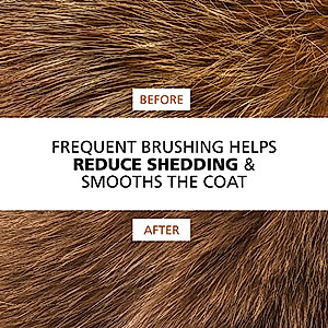 Wahl Premium Pet Double Sided Pin Bristle Brush with Patented Stacked Pin Design - Removes Loose Hair & Stimulates the Skin while Creating a Soft Coat Shine - Model 858501