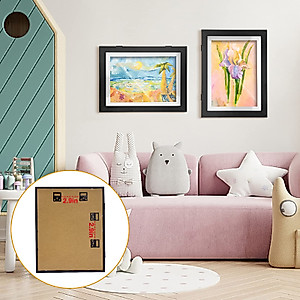 Biubee Kids Art Frames, 10 x 12.5in Picture Photo Display Storage Frame, Children Front Opening Changeable Artwork Frame with White Mat for Home School Wall Decor, 2 Pcs