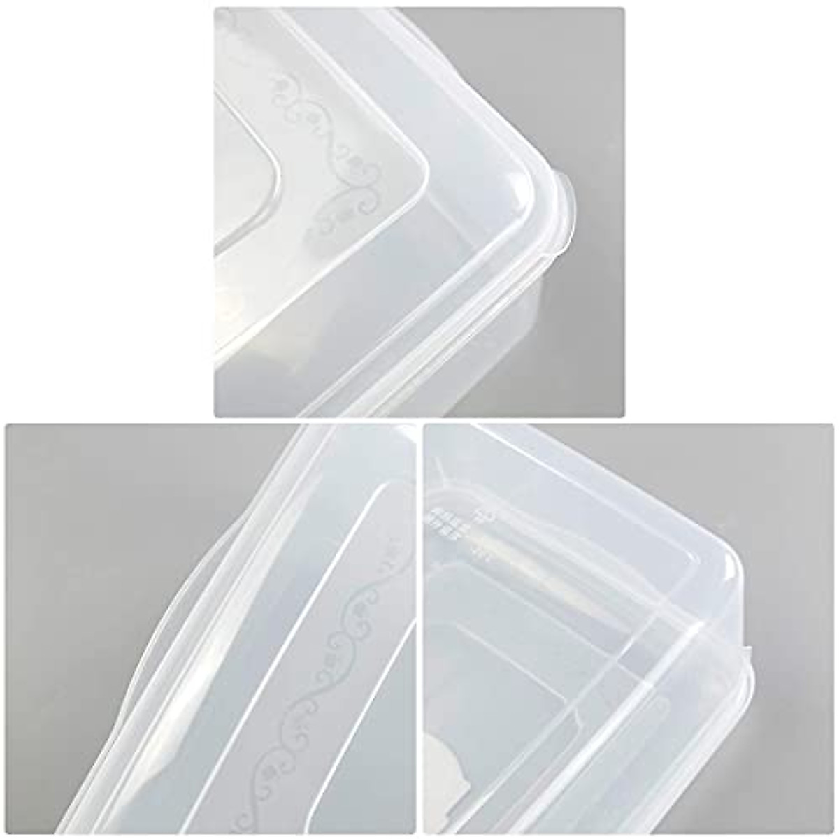 Ucake 9 L Clear Storage Box, Plastic Storage Bin with Lid, 2 Packs