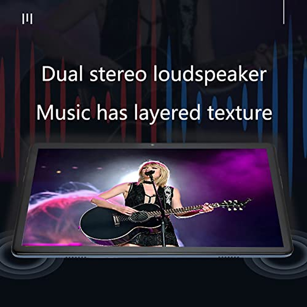 10.1 Inch HD Tablet, 4G LTE Tablet 2.4G 5G WiFi Dual Camera US Plug 100‑240V Octa Core for Home (Blue)