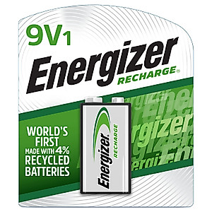 Energizer Rechargeable C Batteries, Recharge C Battery Precharged and Rechargeable 9V Battery Combo Pack, 6 Count
