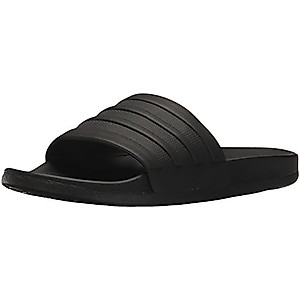 adidas Women's Adilette Comfort Slides Sandal, Black/Black/Black, 5