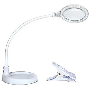 Brightech LightView Pro Flex 2 in 1 Magnifying Desk Lamp, 2.25x Light Magnifier, Adjustable Magnifying Glass with Light for Crafts, Reading, Close Work