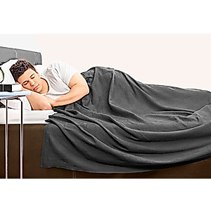 Utopia Bedding 100% Cotton Blanket (Queen Size - 90x90 Inches) 350GSM Lightweight Thermal Blanket, Soft Breathable Blanket for All Seasons (Smoke Gray)