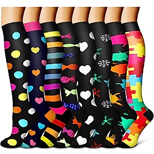 Compression Socks for Women and Men Circulation-Best Support for Running, Athletic, Nursing, Travel