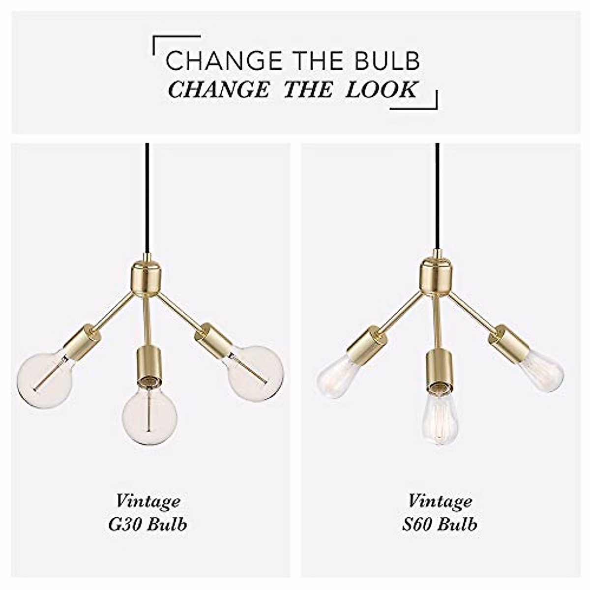 Globe Electric Novogratz x Globe Wyatt 3-Light Chandelier, Gold, Matte Black Cloth Cord 60753