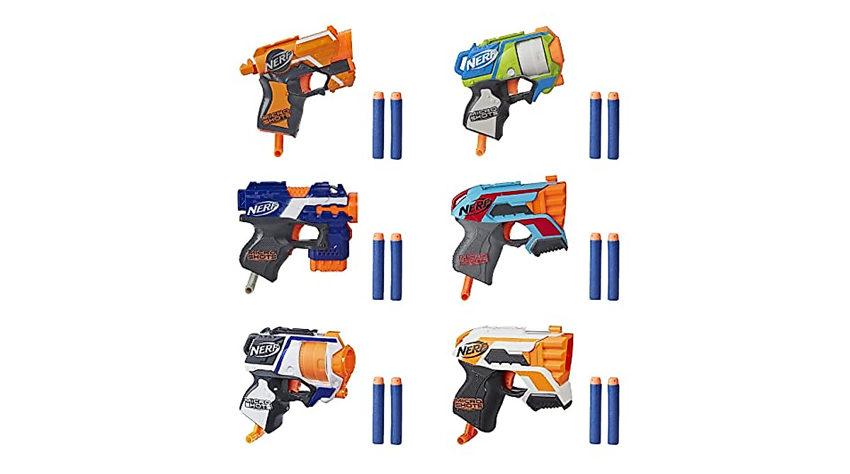 Nerf MicroShots 6-Blaster Bundle - Mini Nerf Elite Blasters for Kids ...