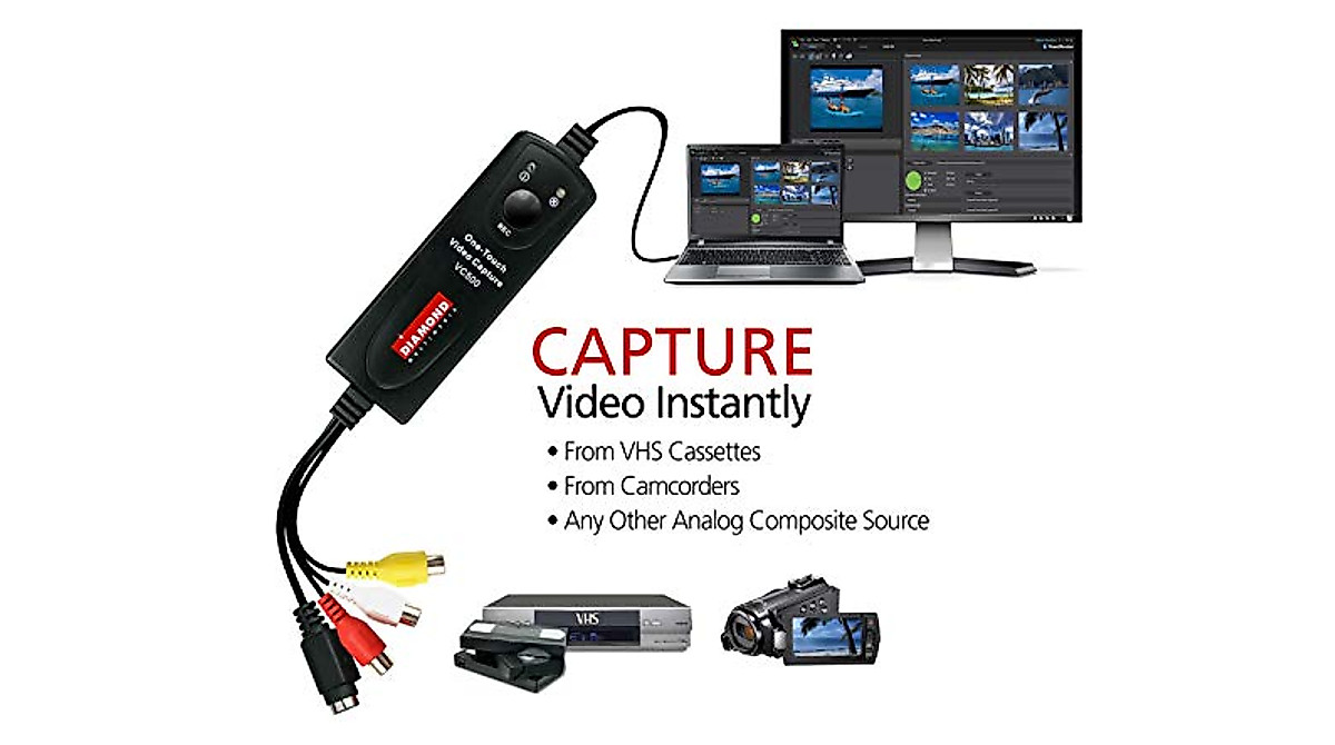 Diamond VC500 VHS to Digital Converter - One Touch Capture