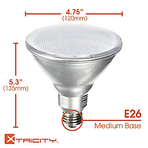 Xtricity PAR38 LED Flood Light Bulb18.5W (100W Equivalent), Waterproof, 1400 Lumens, 3000k Soft White, 120V, Indoor/Outdoor, Energy Star Certified, UL Listed (6 Pack)