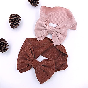 Sugarmelon Soft Headbands Headwrap for Newborn Baby Girls Toddler Cotton Ribbed Turban Headband Hairband Infant Baby Show Gifts 8 Colors