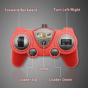 Mostop RC Fire Truck 7 Channel 2.4Ghz Remote Control Fire Engine Truck Toy, 14 inch City Rescue Firetruck Electric Hobby RC Truck Construction Toy with Light and Sounds