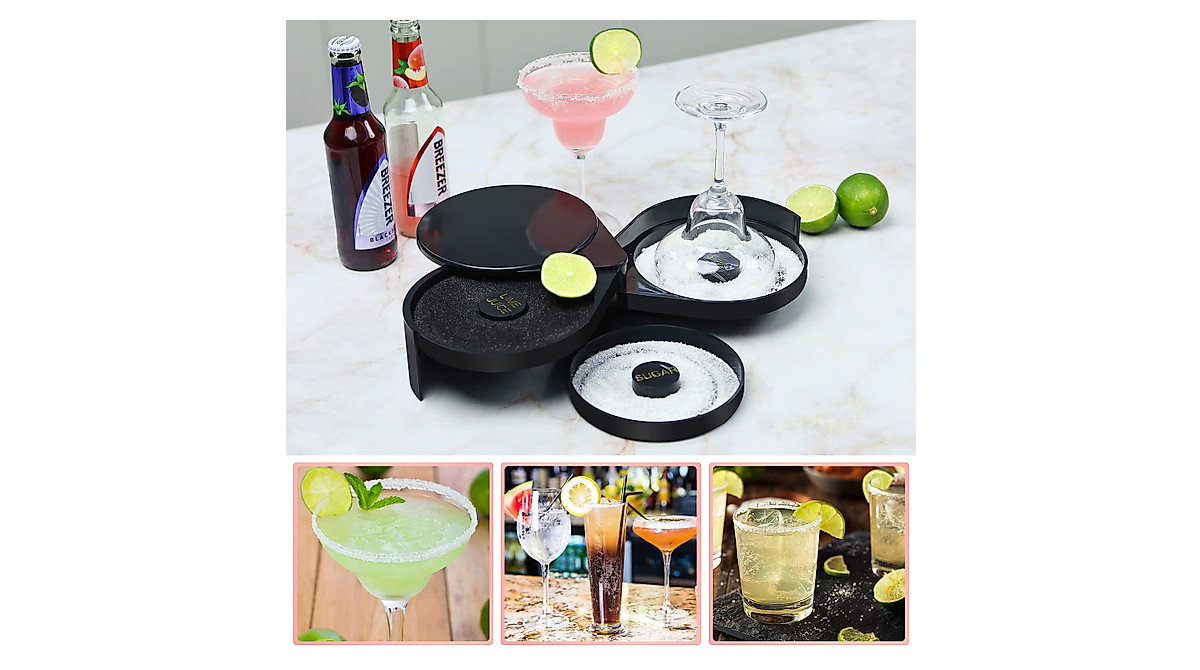 Potlimepan 3 Tier Salt/Sugar Rimmer - Versatile Bar Tool