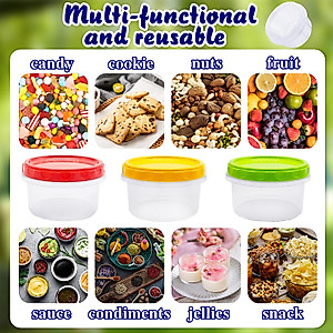 Eerrhhaq 20 Pack 8 oz Reusable Small Plastic Containers,Twist Top Food Storage Containers with Screw Lids,Small Plastic Freezer Storage Container for Kitchen House