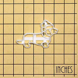 Christmas Dachshund cookie cutter, 1 piece - Bakerlogy