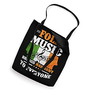 Irish Folk Music St. Patrick's Day Musical Irish Musician Tote Bag