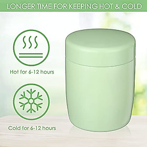 Zopeal 3 Pcs Insulated Food Container Jar Thermal Soup Lunch Box 8.8 oz Insulated Vacuum Hot Lunch Container Stainless Steel Wide Mouth Food Jar for Hot and Cold Food Storage 3 Colors