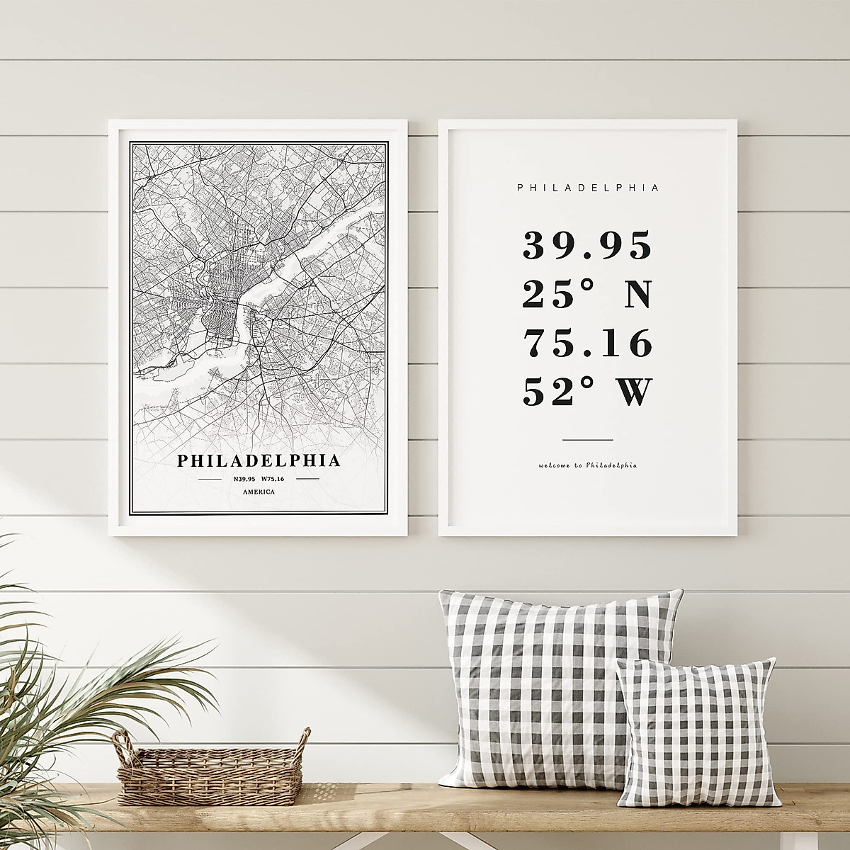 Dear Mapper Philadelphia United States View Abstract Road Modern Map Art Minimalist Painting Black and White Canvas Line Art Print Poster Art Print Poster Home Decor (Set of 3 Unframed) (12x16inch)