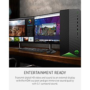 HP Pavilion Gaming PC, AMD Ryzen 3 5300G Processor, 8 GB RAM, 256 GB SSD, Windows 11, Wi-Fi 5 & Bluetooth 4.2 Combo, 9 USB Ports, Pre-Built Gaming PC Tower, Mouse and Keyboard (TG01-2010, 2021)