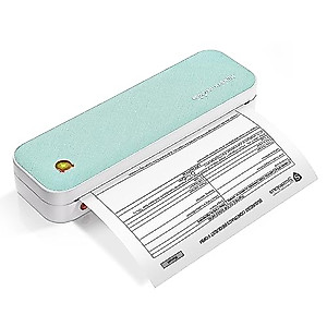 MUNBYN Portable Printer ITP01, Bluetooth Thermal Printer for Travel, Support 8.5x11 US Letter & A4 Paper, Compatible with Android and iOS Phone & Laptop, Inkless Printer for Mobile Office(Green)