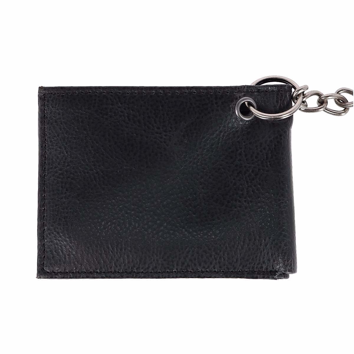 Dickies Men's Leather Slimfold Wallet With Chain Black