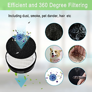 2 Pack LV-H132 Replacement Filter Compatible for LEVOIT LV-H132 Air Purifier LV-H132-RF, H13 True HEPA Filter, Activated Carbon Filter, Replace Part LV-H132-RF