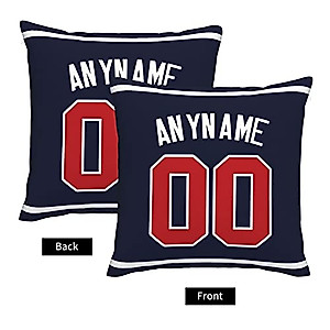 Lalkllo Throw Pillow Baseball City Custom Any Name and Number 16x16, 18x18 & 20x20 Inch Square Pillow