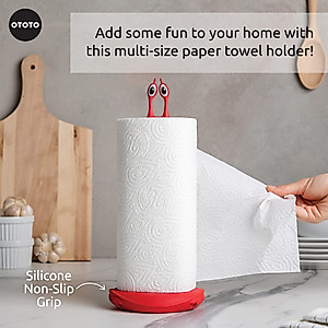 OTOTO Crab N' Roll Paper Towel Holder Countertop Paper Towel Holders - Paper Towels Holder, Paper Towel Holder Stand, Paper Towel Stand - Kitchen Paper Towels Holder, Standing Paper Towel Roll Holder
