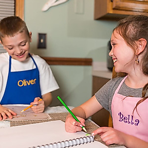 THE APRONPLACE Personalized Embroidered Add A Name Child Apron - Toddlers & Kids Sizes - Very Cute - Great Gift