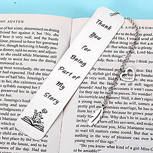 Thank You Bookmark Gifts for Women Men Teacher Appreciation Gifts for Coworkers Mentor Employees Retirement Birthday Christmas Gift for Book Lover Friends Graduation Back to School Leaving Present