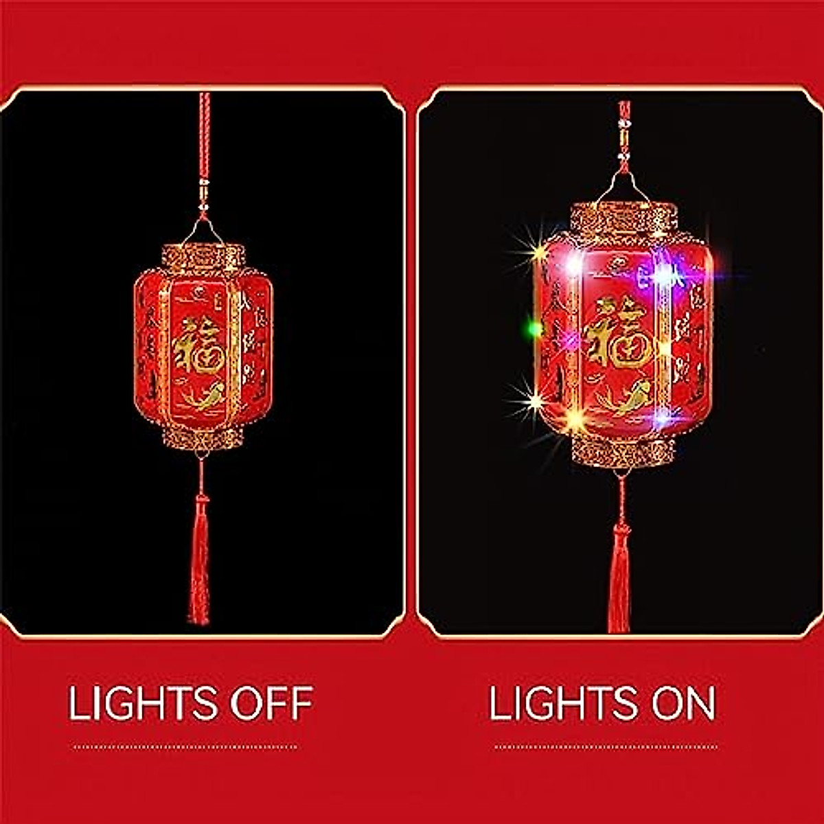 2pcs Lanterne Home Decoration Luminous Lantern Battery-Powered Children's Handheld Party Wedding Halloween Festival Chinese New Year Lantern Christmas Decor Accessories (2pcs Shot 5.1x6.7in)