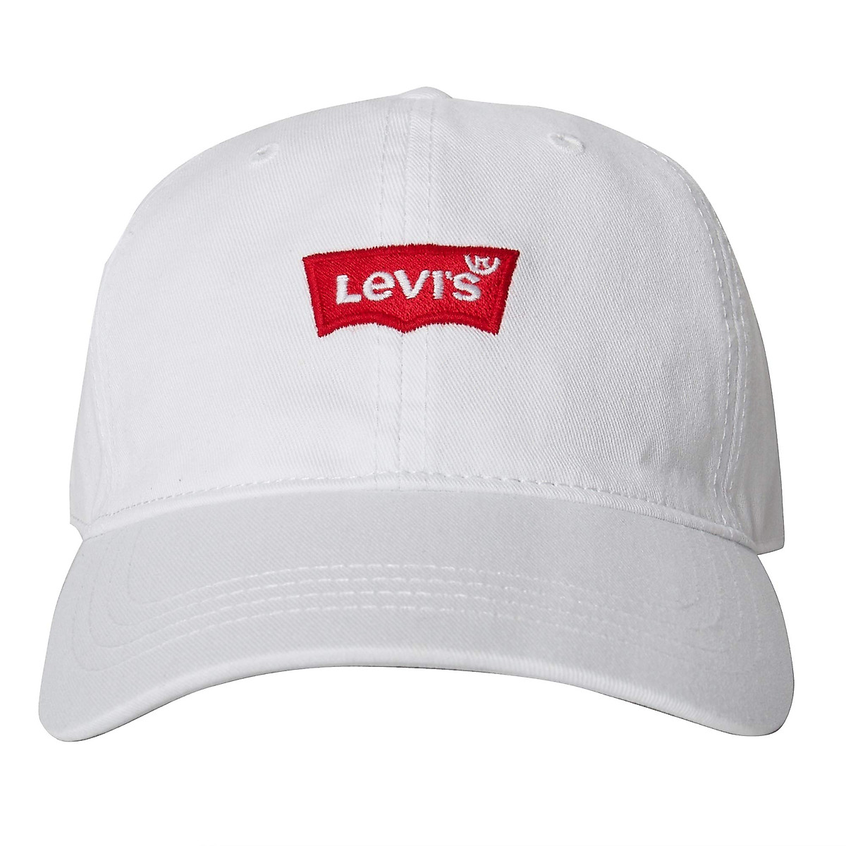 Levi's Men's Classic Baseball Hat with Logo, White, One Size