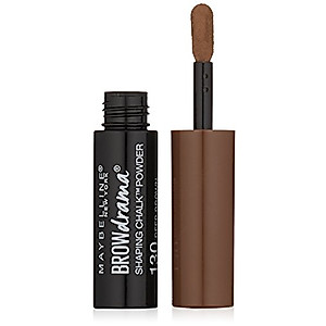 Maybelline New York Brow Drama Shaping Chalk Powder, Deep Brown, 0.035 fl. oz.
