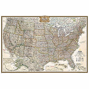 National Geographic United States Wall Map - Executive (Poster Size: 36 x 24 in) (National Geographic Reference Map)