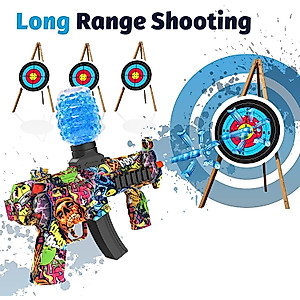 TANSAR Gel Ball Blaster Splat Orby Gun Splatter Electric, Automatic Splat Launcher Outdoor Play Games Toy for Backyard & Garden, Birthday Ideas for Ages 14+ Year Old, Multicolored