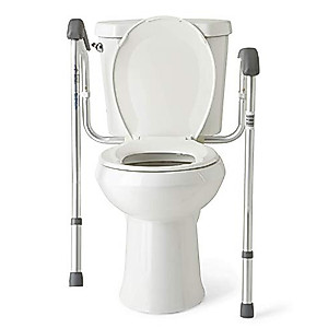 Medline Toilet Safety Rails, Safety Frame for Toilet with Easy Installation, Height Adjustable Legs, Bathroom Safety