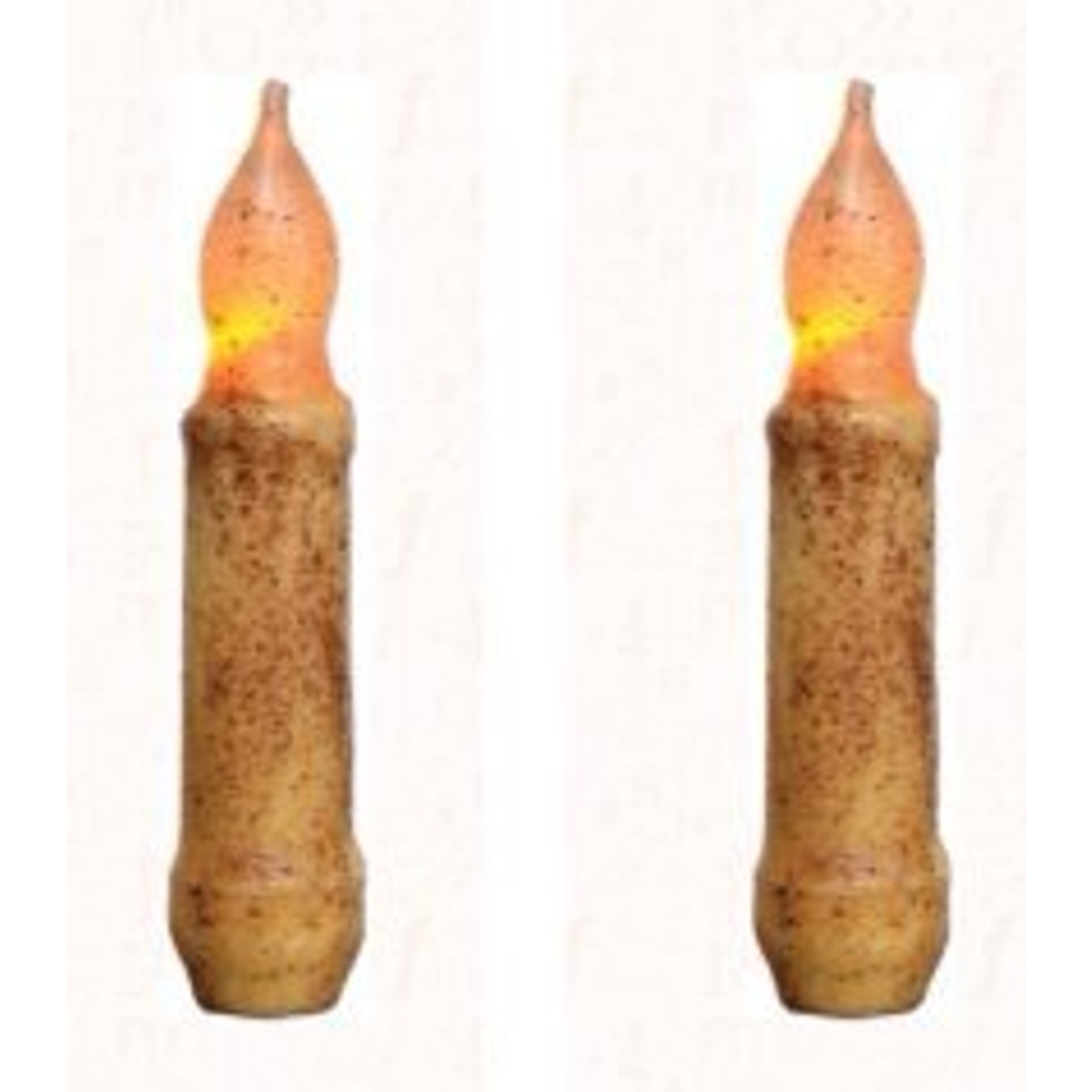 Burnt Ivory 4 Inch Timer Taper Candle, 2 Pack