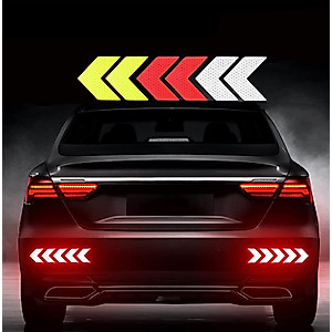 KOOUMOS 30pcs Reflective Decals Reflective Stickers Safety Warning Sticker Tapes Waterproofsp High Intensity Night Visibility Adhesive for Helmets Motorbike 1.18 x 3.25 Inch(3x8cm)