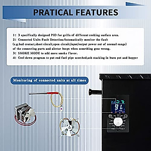 Pit Boss Control Board Digital Thermostat Kit Replacement for Universal Grill and Smoker PID Control Board/Thermostat for Pit Boss/Traeger/Zgrill Pellet Grill Smoker