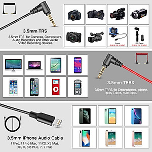 PIXEL 𝐒𝐡𝐨𝐭𝐠𝐮𝐧 𝐌𝐢𝐜 with Lightning Cable, Professional Smartphone Camera Video Microphone for iPhone, Canon, Nikon, Sony DSLR, Cardioid Videomicro Perfect for Recording, YouTube, Interview