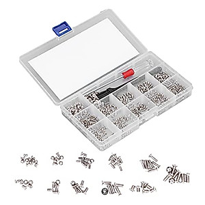 ComputerScrews Kit, Tight Even Threads ComputerScrew 600Pcs Flathead Standard Metric Replacement with ScrewdriverBrush for Laptop