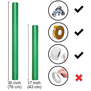 Homeral Glitter Wrapping Paper Roll-46.8 sq.ft.-Sparkle Green Shinny Gift Wrap for Christmas, Birthday, Bridal Shower, Party, Holiday-17in x 32.8ft